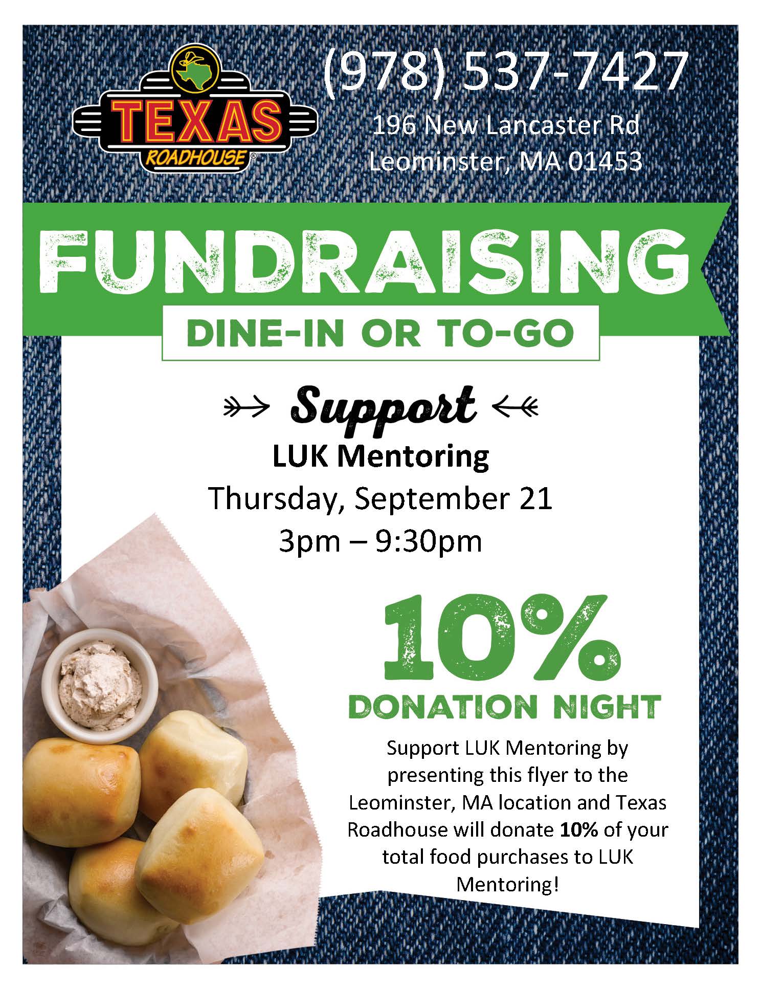 Texas Roadhouse Fundraiser - LUK